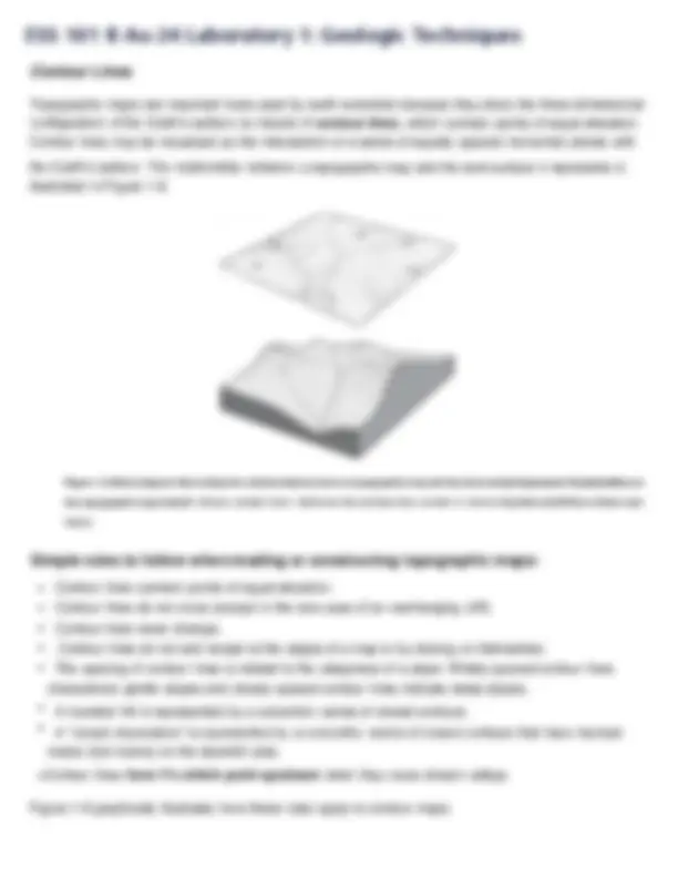ESS 101 B Au 24 Laboratory 1: Geologic Techniques | Exams Engineering ...