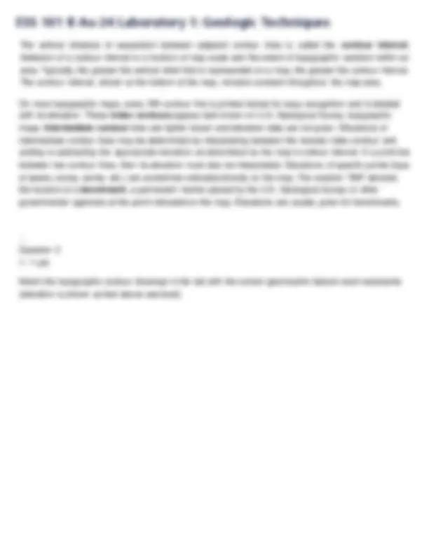 ESS 101 B Au 24 Laboratory 1: Geologic Techniques | Exams Engineering ...
