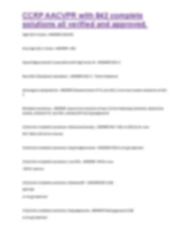 CCRP AACVPR with 842 complete solutions all verified and approved ...