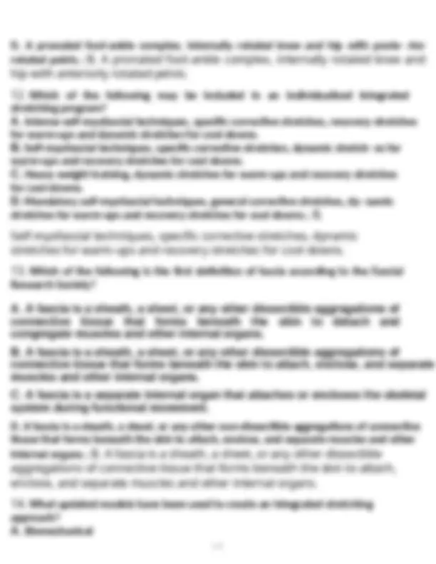 NASM - STRETCHING AND FLEXIBILITY COACH REVISION QUESTIONS LATEST ...