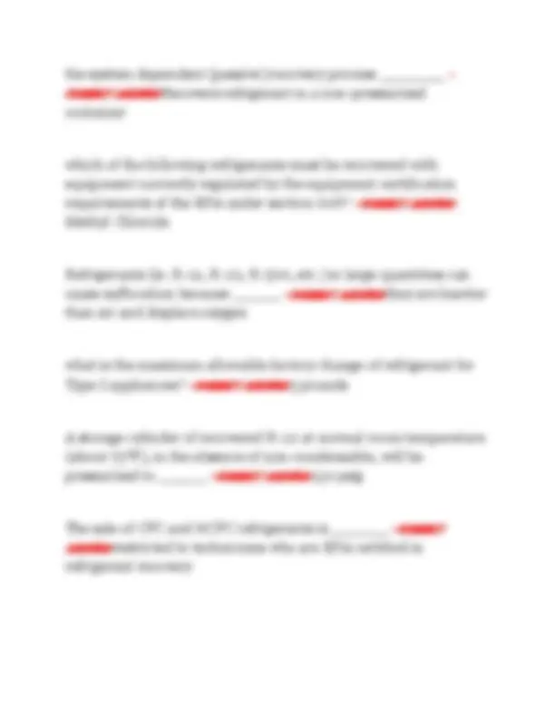 EPA 608 NEWLY EXAM TYPE 1 PRACTICE WITH MULTIPLE CHOICE OF QUESTIONS ...