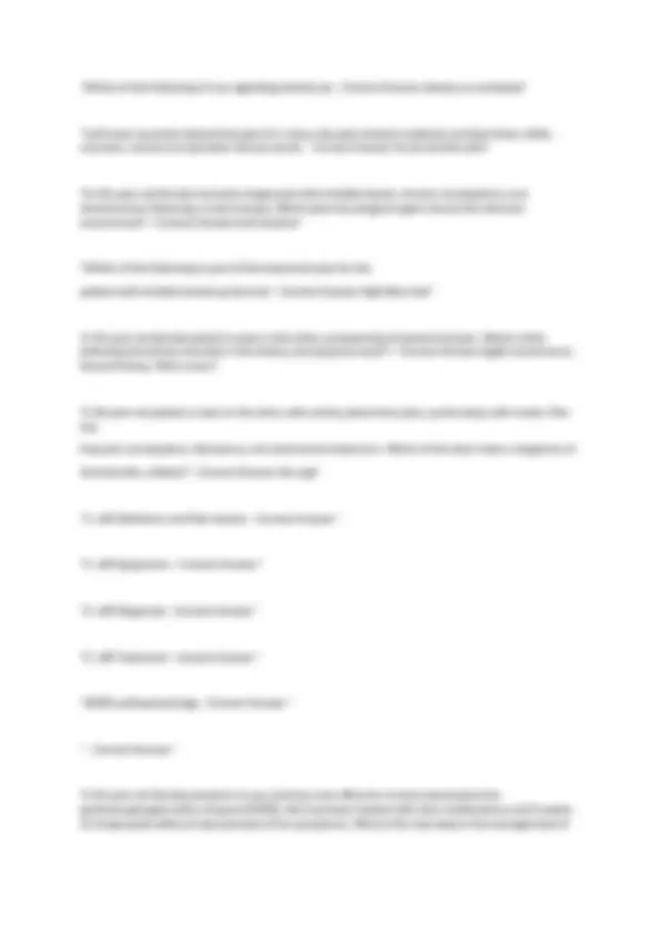 NR 511 Differential Diagnosis and Primary Care Final Exam Review. 280 Actual exam Qs & Ans ...