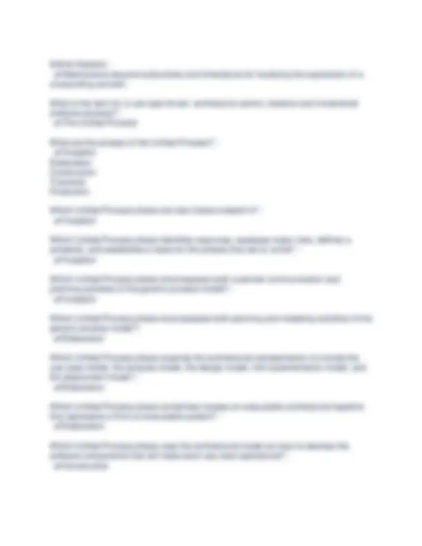 C188 Software Engineering - Process Models.pdf | Exams Nursing | Docsity