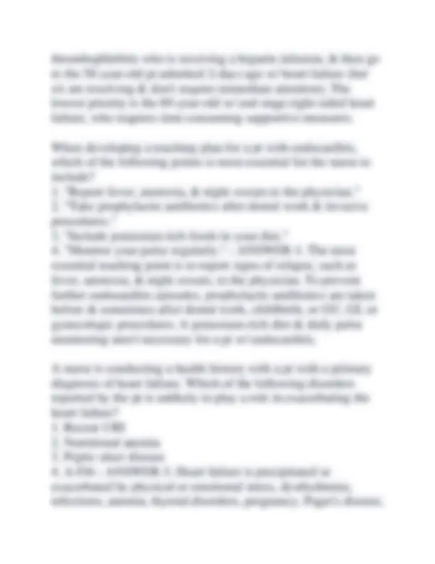Cardiac NCLEX Practice Exam: Questions and Answers with Rationales ...