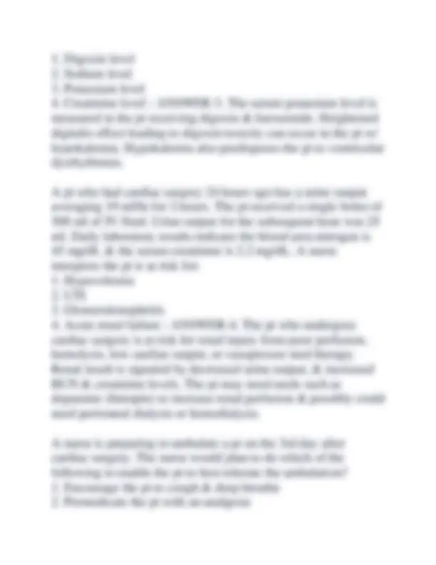 Cardiac NCLEX Practice Exam: Questions and Answers with Rationales ...