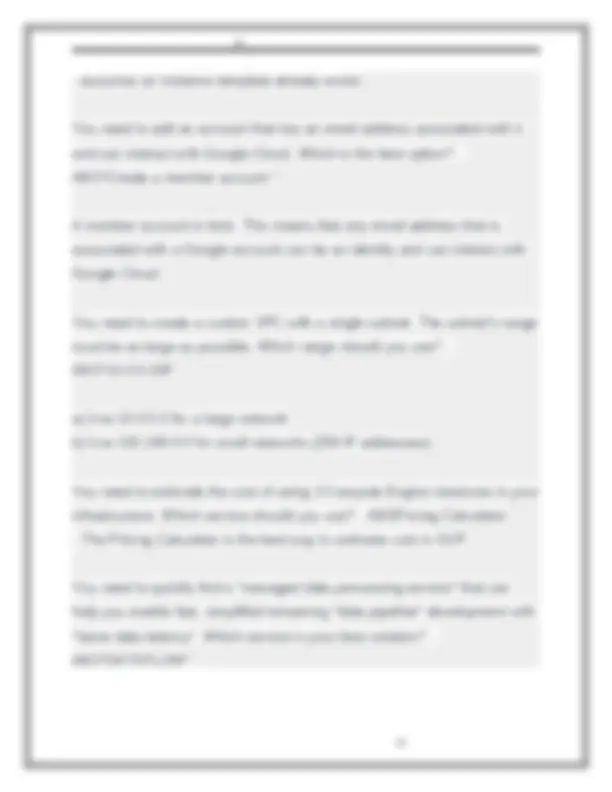 Google Certified Associate Cloud Engineer (ACE) Exam & Sample Questions Updated 2025-2026 ...