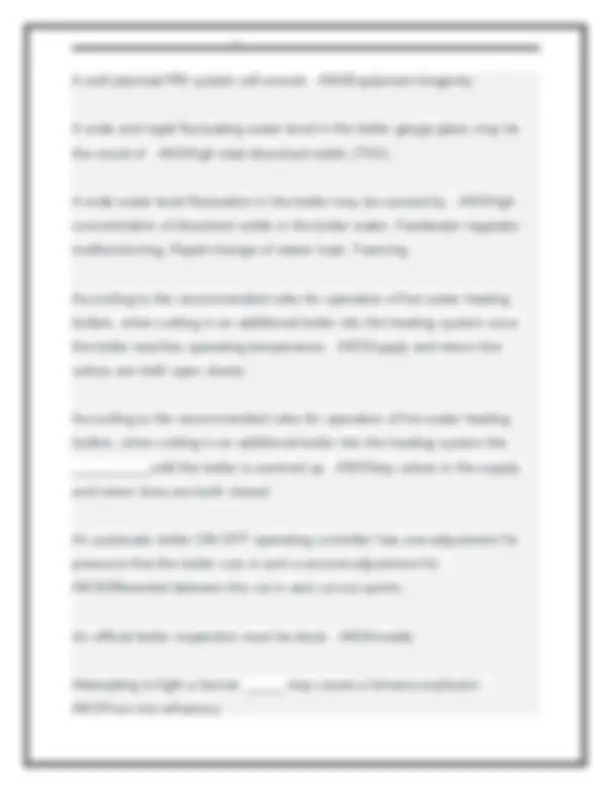 Boiler Plant Operation Test: Questions and Answers for 4th Class Power ...