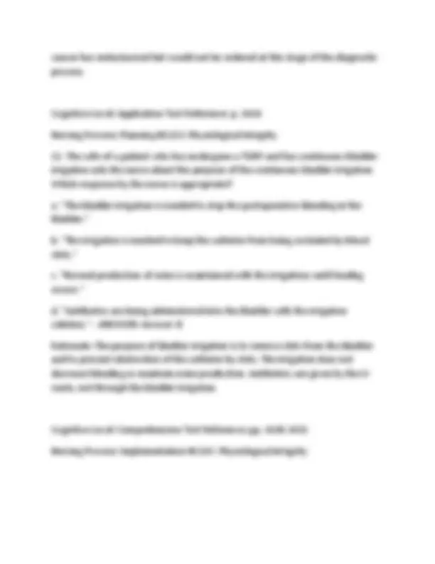 Benign Prostatic Hyperplasia (BPH) NCLEX Exam Questions and Answers ...