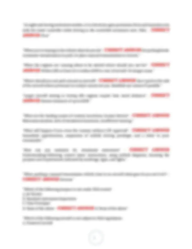 ATC AIRSPACE QUESTIONS AND ANSWERS | Exams Control Systems | Docsity