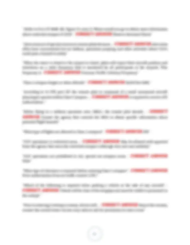 ATC AIRSPACE QUESTIONS AND ANSWERS | Exams Control Systems | Docsity