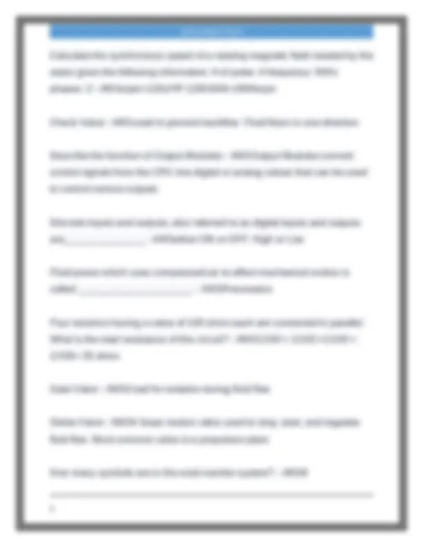 Industrial Maintenance Technician Test Questions and Answers | Exams ...