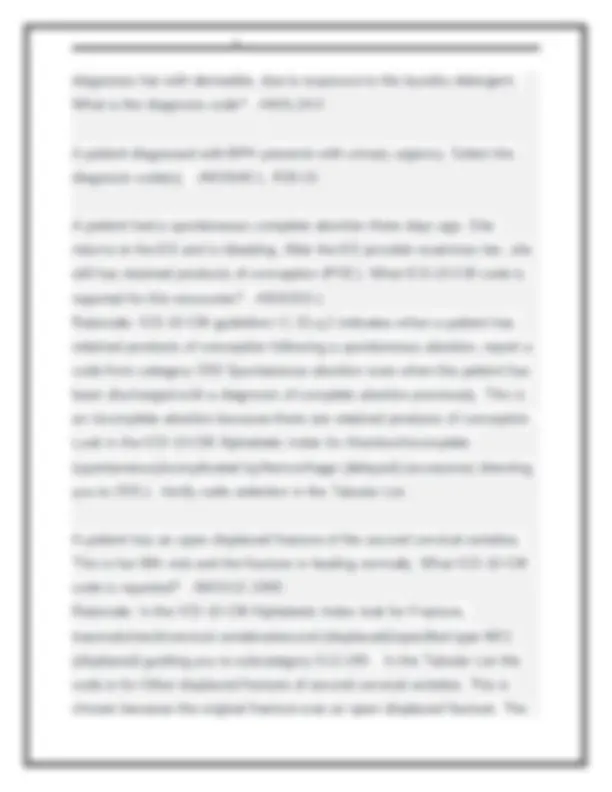 AAPC Ch. 5: ICD-10-CM Coding Chapters 12-21 Questions with Correct ...