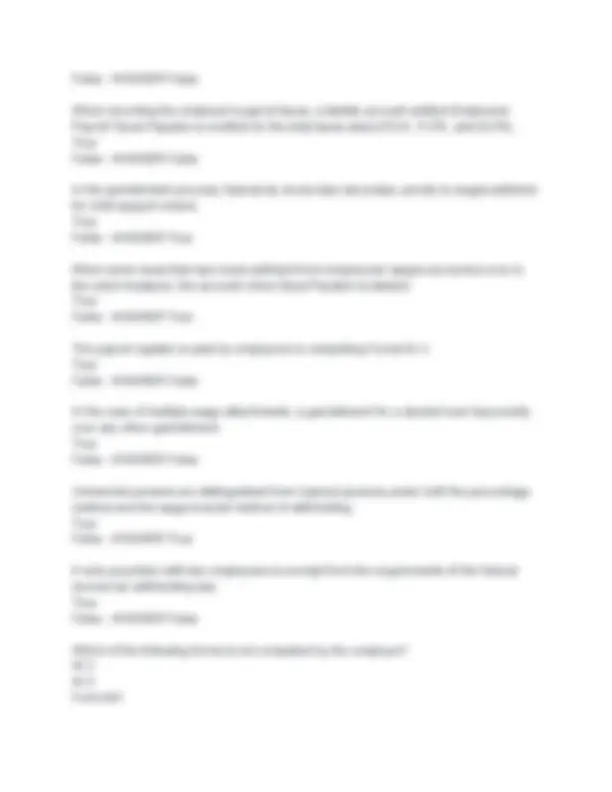 PAYROLL ACCOUNTING FINAL EXAM QUESTIONS AND ANSWERS 100% ACCURATE ...
