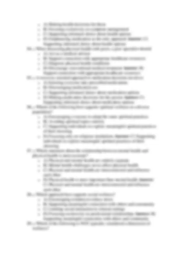 CALMHSA PEER SUPPORT CERTIFICATION PRACTICE EXAM QUESTIONS WITH ...