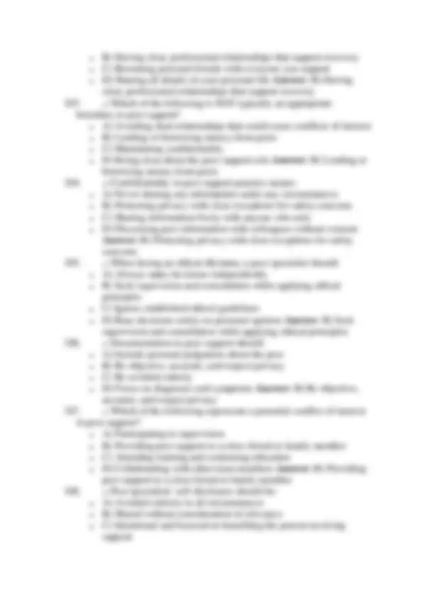 CALMHSA PEER SUPPORT CERTIFICATION PRACTICE EXAM QUESTIONS WITH ...