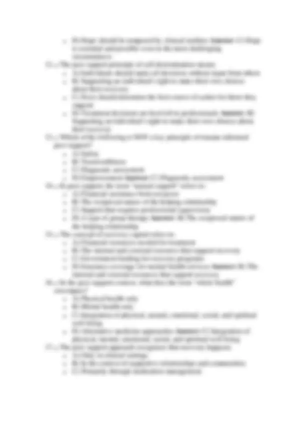 CALMHSA PEER SUPPORT CERTIFICATION PRACTICE EXAM QUESTIONS WITH ...