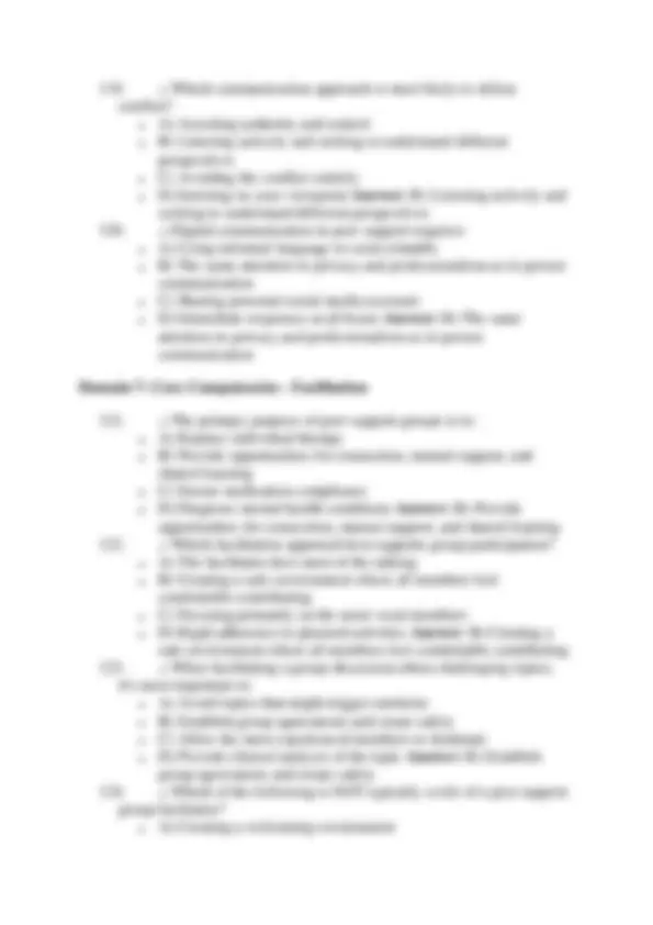 CALMHSA PEER SUPPORT CERTIFICATION PRACTICE EXAM QUESTIONS WITH ...