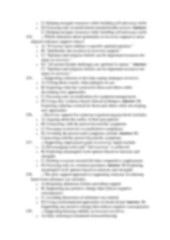 CALMHSA PEER SUPPORT CERTIFICATION PRACTICE EXAM QUESTIONS WITH ...