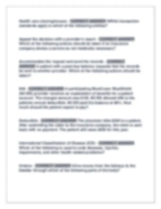 NHA BILLING AND CODING PRACTICE TEST (CBCS) CBCS EXAM Questions with ...