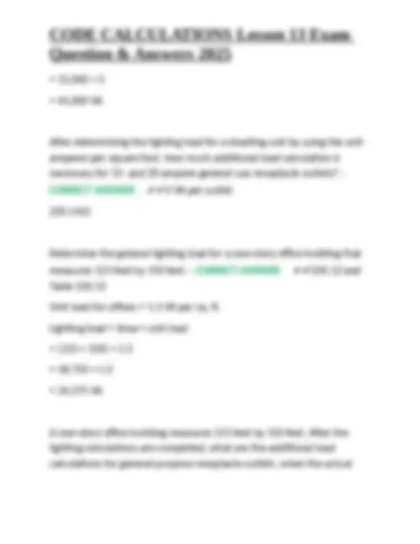 CODE CALCULATIONS Lesson 13 Exam Question & Answers 2025 | Exams ...