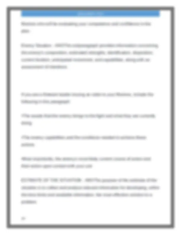 Cpl's Course; Tactical Planning Questions and Verified Answers | Exams ...