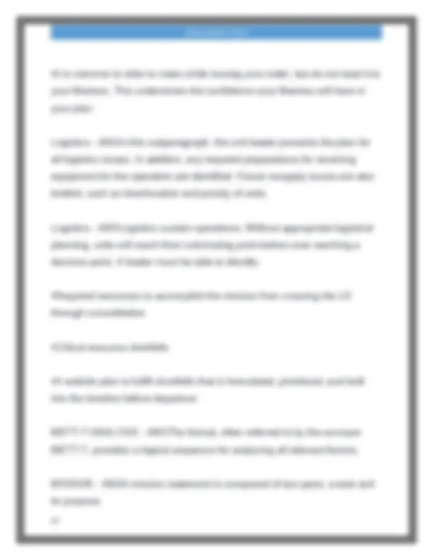 Cpl's Course; Tactical Planning Questions and Verified Answers | Exams ...