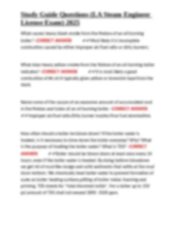 LA Steam Engineer License Exam Study Guide: Boiler Operations ...