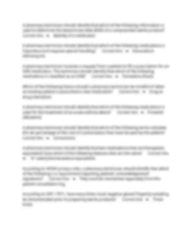 NHA Pharmacy Tech Practice Test Questions And Answers | Exams Nursing ...