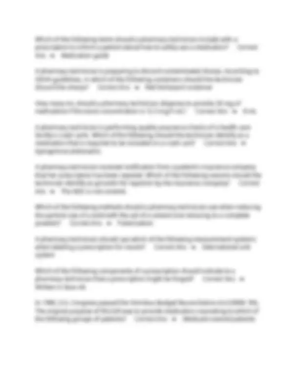 NHA Pharmacy Tech Practice Test Questions And Answers | Exams Nursing ...