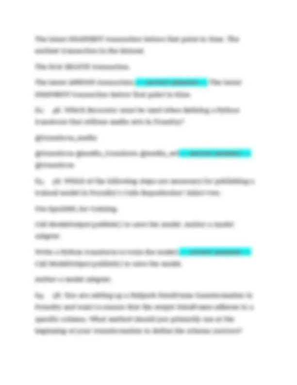 Palantir Data Engineering Certification Exam Questions with complete ...
