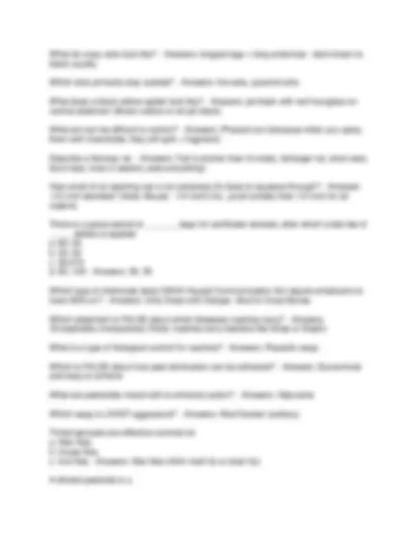 Pest Control: Questions and Answers for Professionals | Exams Social ...