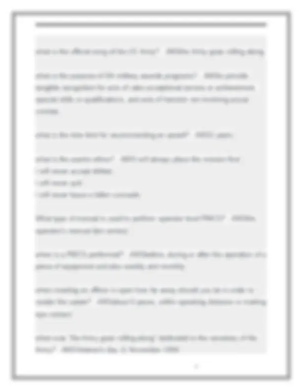 US Army e-5 Board Questions & Correct Verified Answers. Latest 2025 ...