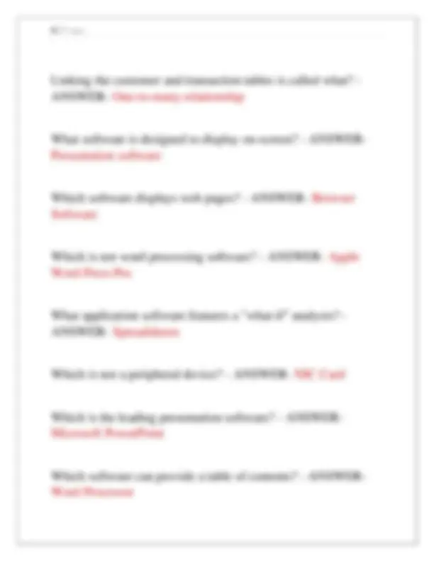 CIS 105 MIDTERM EXAM (ARIZONA STATE UNIVERSITY) NEWEST 2024 ACTUAL EXAM 250 QUESTIONS AN | Exams ...