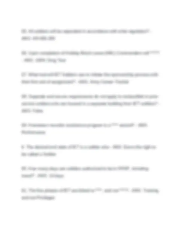 TR 350-6 Questions & Answers: Initial Entry Training (IET) for US Army ...