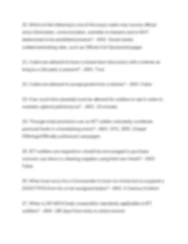 TR 350-6 Questions & Answers: Initial Entry Training (IET) for US Army ...