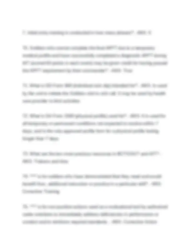 TR 350-6 Questions & Answers: Initial Entry Training (IET) for US Army ...