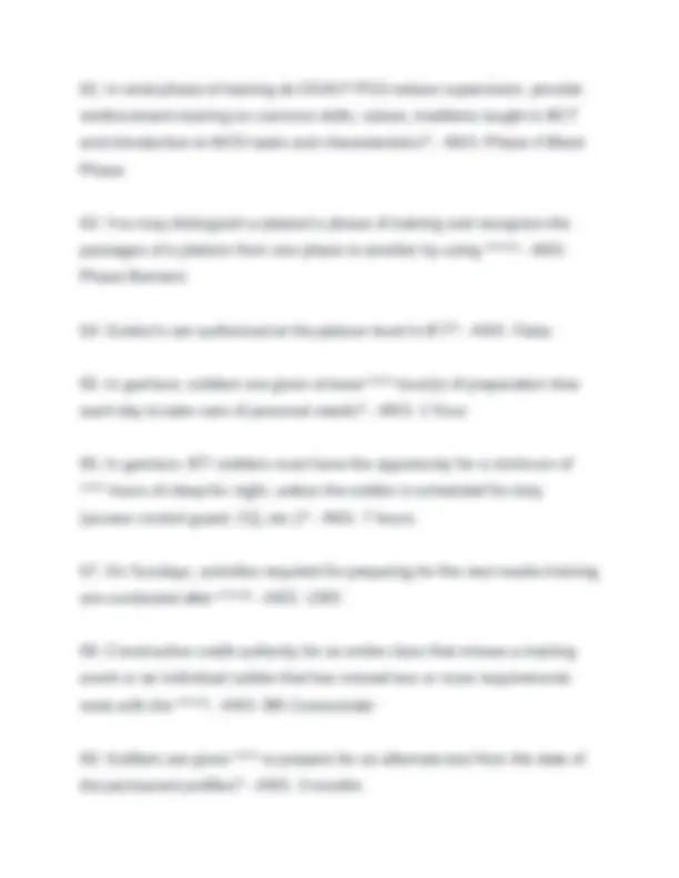 TR 350-6 Questions & Answers: Initial Entry Training (IET) for US Army ...