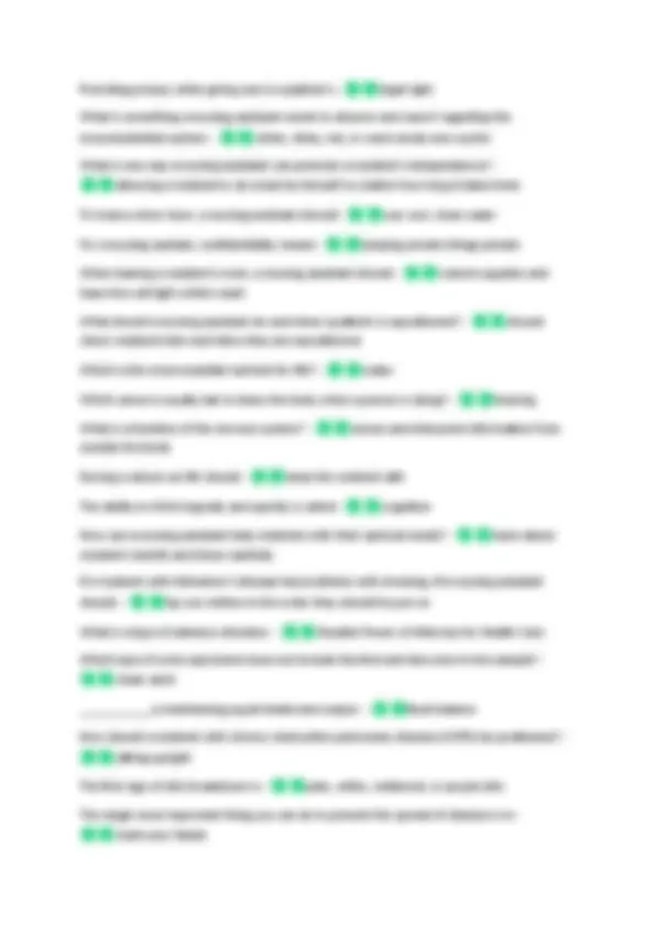 Crack the CNA Code: The Ultimate Practice Exam | Exams Nursing | Docsity