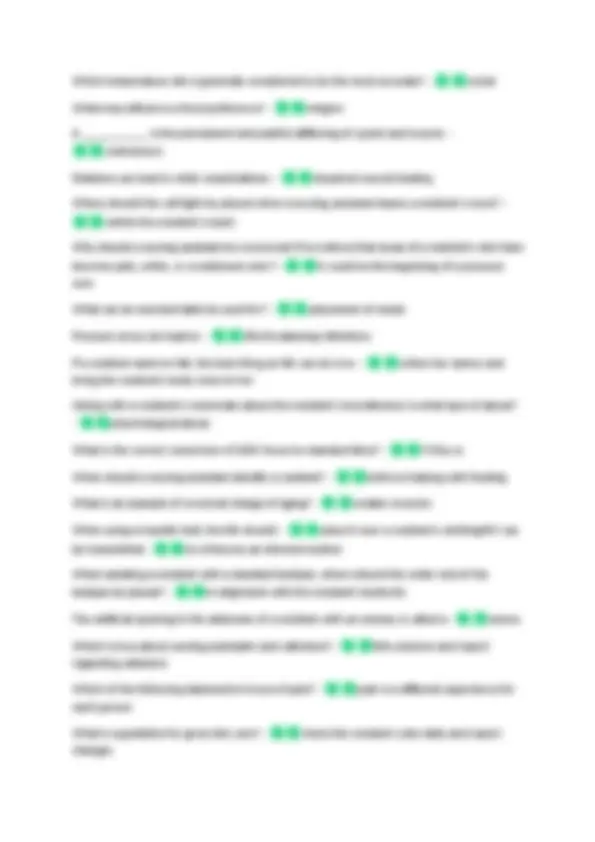 Crack the CNA Code: The Ultimate Practice Exam | Exams Nursing | Docsity