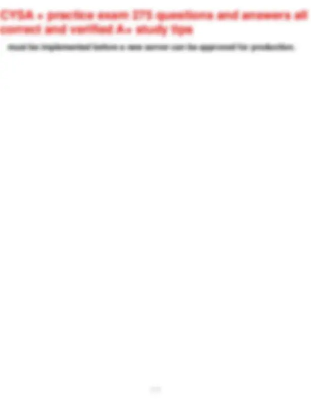 CYSA+ Practice Exam: 275 Questions and Answers with A+ Study Tips ...