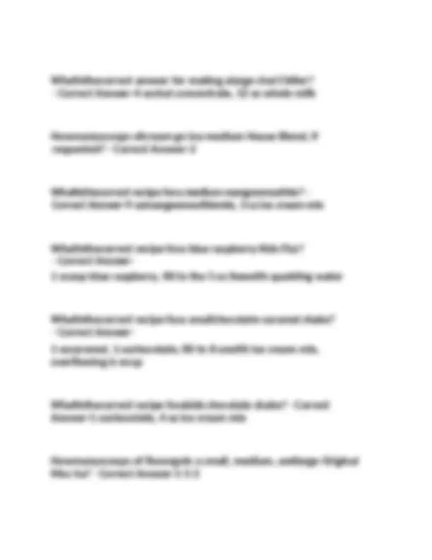 7 Brew Barista Test Exam With 100% Verified And Correct Answers | Exams ...