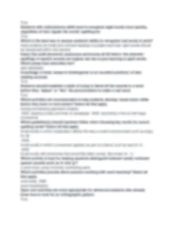 LETRS PHONICS TRAINING UNITS 1 – 4 PRACTICE EXAM .pdf | Exams Nursing ...