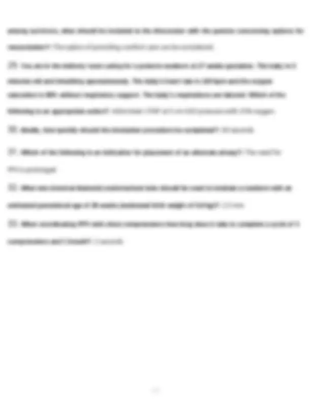 Neonatal Resuscitation: 8th Edition Test Questions and Answers ...