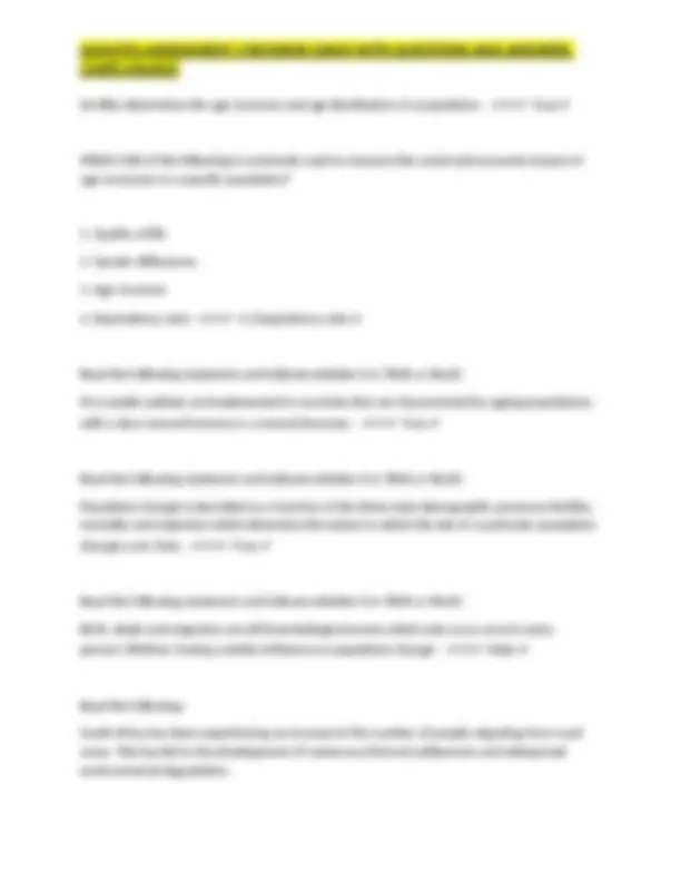 GGH3701 ASSIGNMENT 2 REVISION EXAM WITH QUESTIONS AND ANSWERS | Exams Advanced Education | Docsity