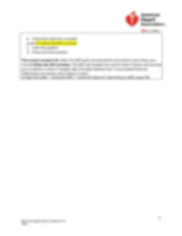 American Heart Association Basic Life Support Exam Questions with ...