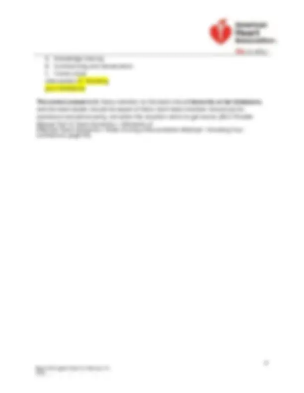 American Heart Association Basic Life Support Exam Questions with ...