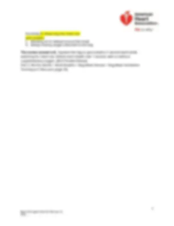 American Heart Association Basic Life Support Exam Questions with ...