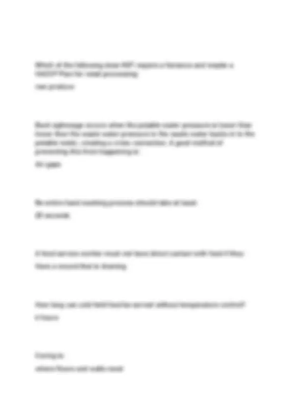 TAP SERIES: FOOD SAFETY TRAINING (ACTUAL 2025/2026) EXAM QUESTIONS AND ...