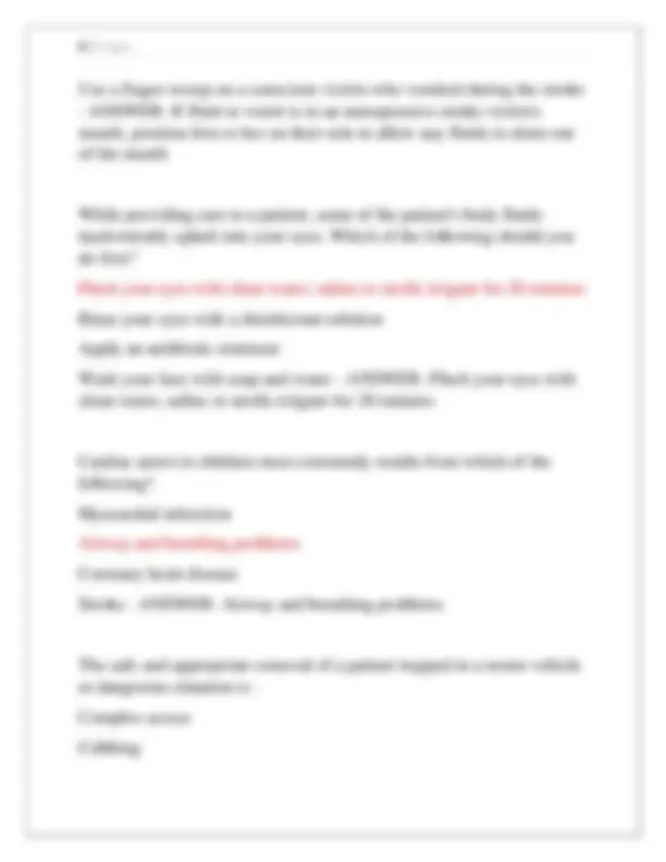 EMR WRITTEN EXAM 3 LATEST VERSIONS (VERSION A, B AND C ) NEWEST 2024 ...