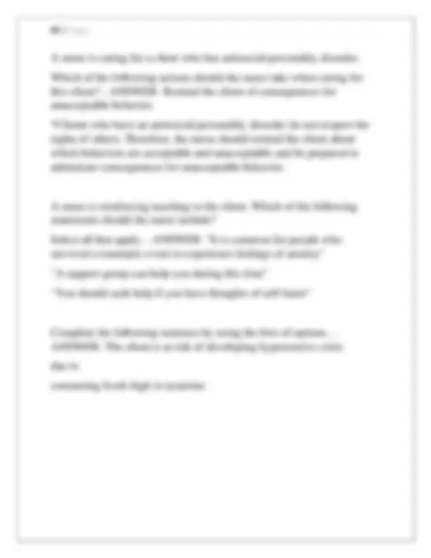 PN MENTAL HEALTH PROCTOR 2023 FORM A AND B, AND ONLINE PRACTICE FORM A ...